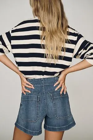 PILCRO Henri Camper Shorts - Light Denim