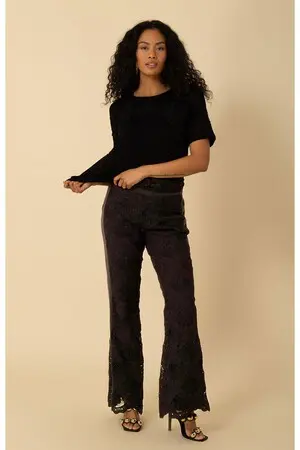Hale Bob Kensley Eyelet Pant - Black