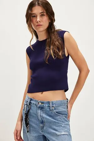Free People Back To Back Tee - Celestial Indigo