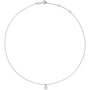 Tory Burch Icon Pendant Necklace - Tory Silver