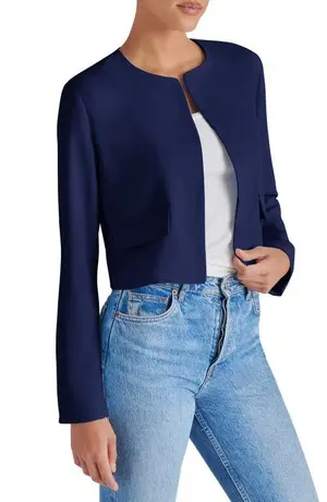 Steve Madden Serene Crop Blazer - Marine