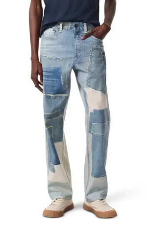 Rag & Bone Rb Miramar Fit 4 Canvas Straight-leg Jeans - Patchwork
