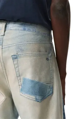 Rag & Bone Rb Miramar Fit 4 Canvas Straight-leg Jeans - Patchwork