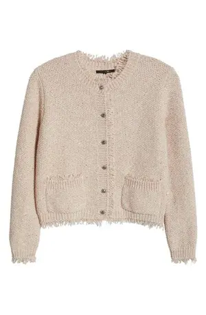 Kobi Halperin Marled Sequin Cardigan - Light Pink Multi