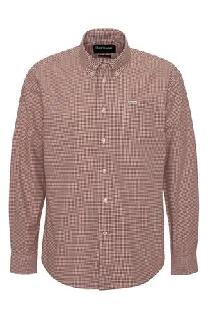 Barbour Finwell Tailored Fit Gingham Button-down Shirt - Rust