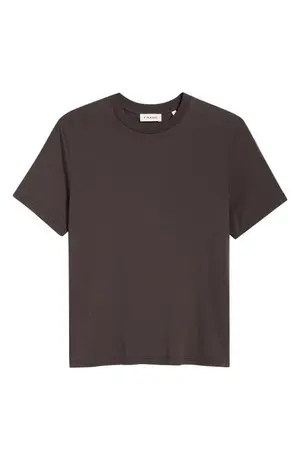 FRAME Short Sleeve Light Cotton Tee Deep Brown