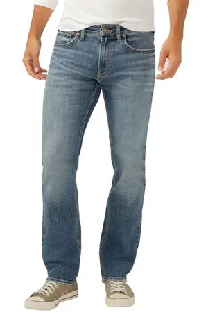 SILVER JEANS CO. Allan Slim Straight Leg Stretch Jeans