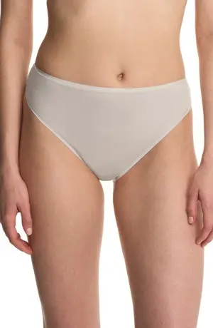 Natori Bliss Bare Cotton High Cut Briefs Linen
