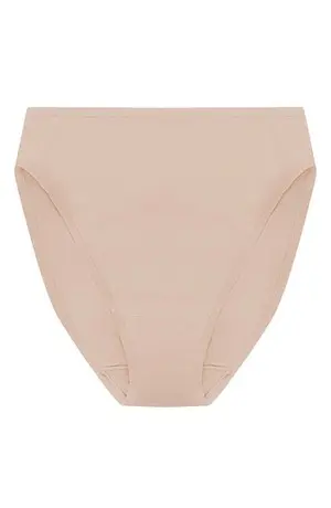 Natori Bliss Bare Cotton High Cut Briefs - Lt. Mocha