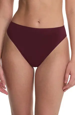 Natori Bliss Bare Cotton High Cut Briefs Royal Fig