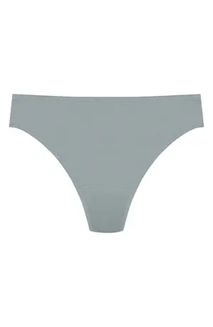 Natori Bliss Bare Stretch Cotton Thong Seaglass