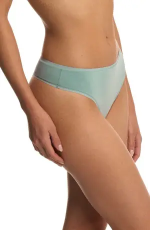 Natori Bliss Bare Stretch Cotton Thong - Succulent