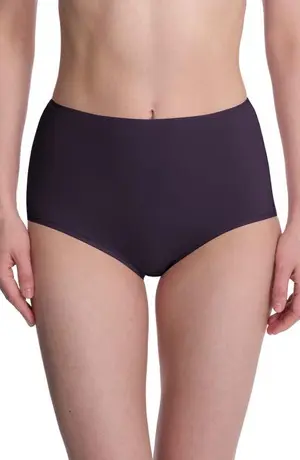 Natori Bliss Bare Cotton High Waist Briefs - Purple Dusk
