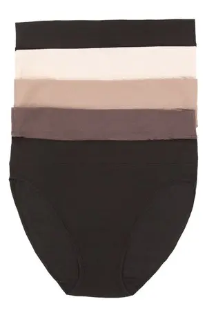 Felina 5-pack Stretch Cotton High Cut Briefs - Classic