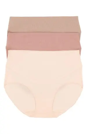 Felina 3-pack Stretch Cotton Control Briefs - Baked Clay