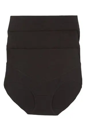 Felina 3-pack Stretch Cotton Control Briefs - Black