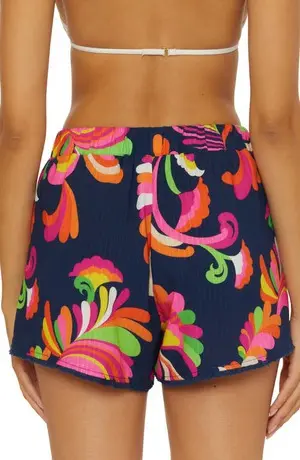 Trina Turk Poolside Swirl Cover-up Shorts