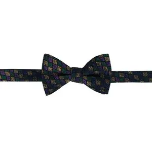 Trafalgar Trafalgar Carnival Diamond Silk Bow Tie Green/ Yellow/ And Purple