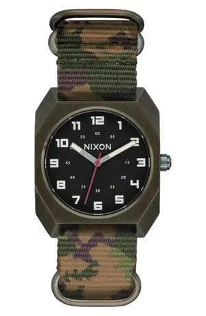 Nixon The Scout Strap Watch - Dark Olive/camo