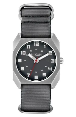 Nixon The Scout Strap Watch - Silver/charcoal