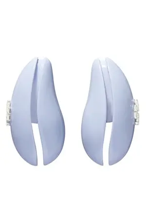 Tory Burch Wave Drop Earrings - Light Blue