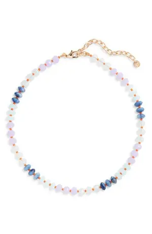 Nordstrom Beaded Necklace Blue- Orange Combo