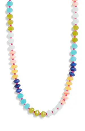 Nordstrom Beaded Necklace Bright Multi- Pink Combo