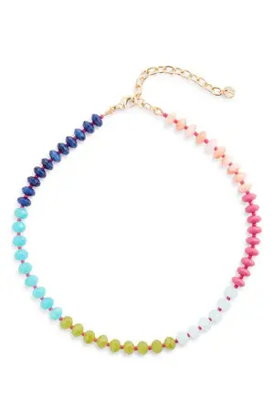 Nordstrom Beaded Necklace Bright Rainbow Combo