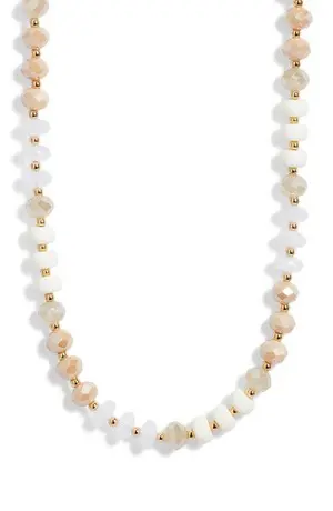Nordstrom Beaded Necklace - Ivory Multi- Gold
