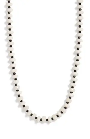 Nordstrom Beaded Necklace Ivory- Black Combo