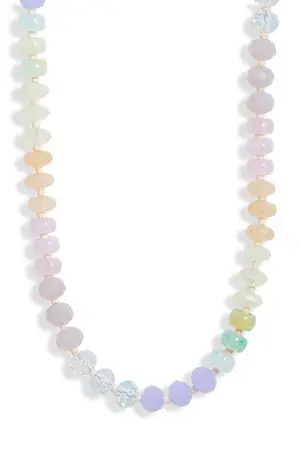 Nordstrom Beaded Necklace - Pastel Multi- Gold