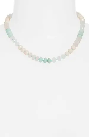 Nordstrom Beaded Necklace - Pastel- Turquoise Combo