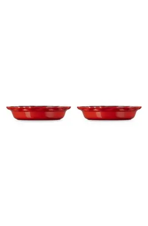 LE CREUSET Set Of 2 9-inch Heritage Stoneware Pie Dishes - Cerise