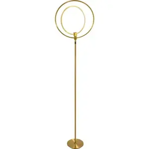 BRIGHTECH Eclipse 79" Led Industrial Dimmable Floor Lamp With 2 Height Adjustable Orbital Heads - Antique Brass