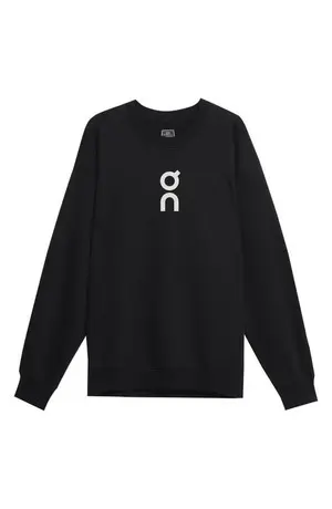 On Club Crewneck Cotton-blend Sweatshirt - Black
