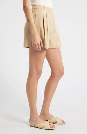 Solid & Striped The Oceane High-waisted Shorts - Khaki
