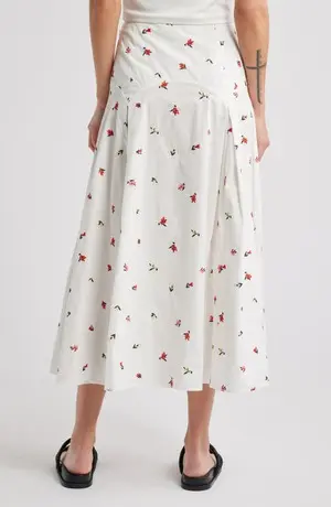 Solid & Striped The Gael Embroidered Midi Skirt