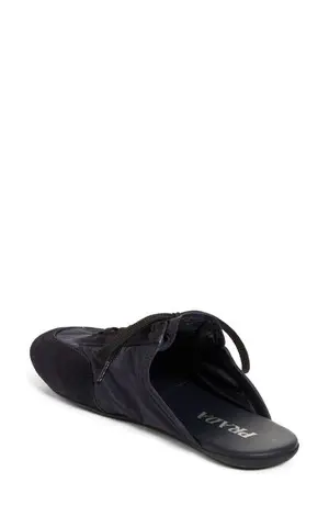 Prada Collapse Lace-up Sneaker Mule - Blue