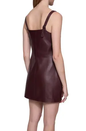 Rebecca Minkoff Harper Faux Leather Minidress