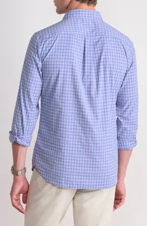 Vineyard Vines Topsail Classic Fit Gingham Button-down Performance Shirt - Lilac Breeze