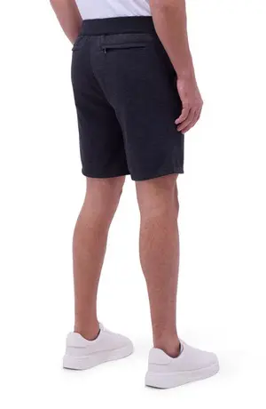 Bugatchi Soft Touch Knit Pintuck Shorts - Black