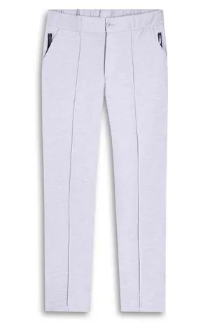 Bugatchi Soft Touch Knit Pintuck Pants - Chalk