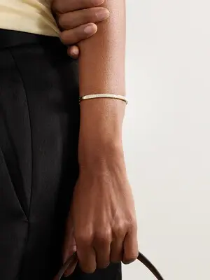 PERSEE Zeus 18-karat Gold Diamond Bangle - Silver