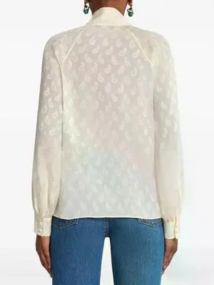Etro Silk Jacquard Blouse - Neutrals