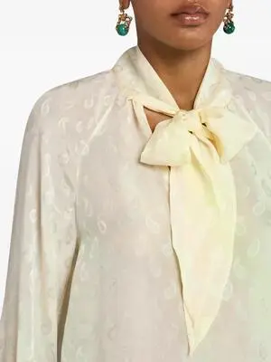 Etro Silk Jacquard Blouse - Neutrals