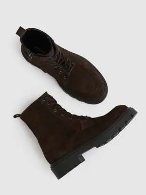 REISS Ellie Lace-up Boots