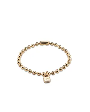 UNODE50 18k -plated Beaded Bracelet With Charm