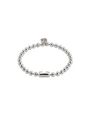 UNODE50 18k -plated Beaded Bracelet - Silver