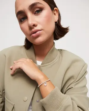 UNODE50 18k -plated Beaded Bracelet - Silver