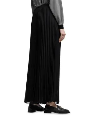 Emporio Armani Palazzo Plisse Techno Georgette Trousers